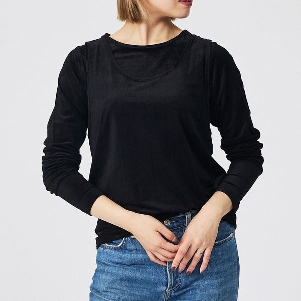 ルージュ・ヴィフ ラクレ（Rouge vif la cle）/【Keena/キーナ】レイヤートップス/トップス/レイヤード/２枚セット/上品【