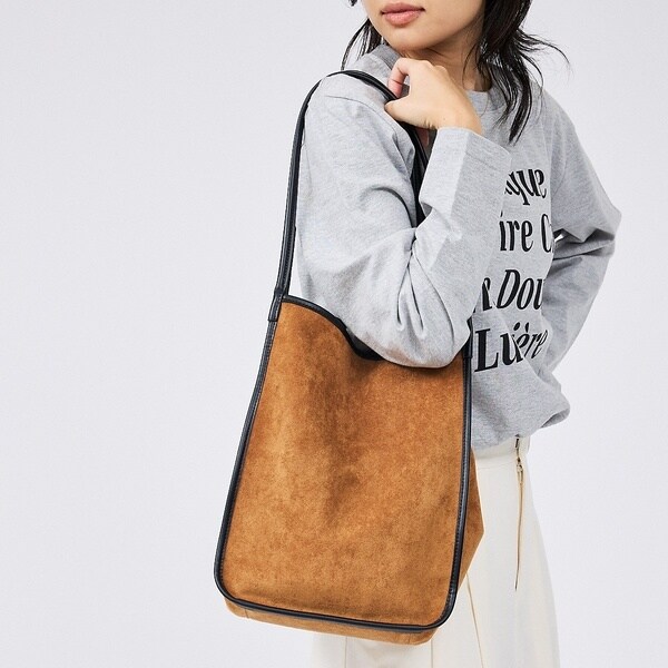 ルージュ・ヴィフ ラクレ（Rouge vif la cle）/【IOMMI/イオミ】フェイクスエード トートバッグ 巾着付き