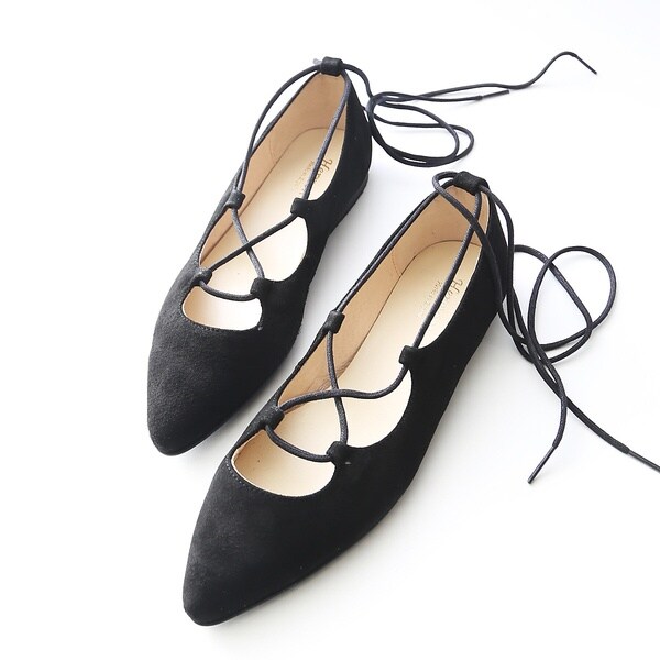 ルージュ・ヴィフ ラクレ（Rouge vif la cle）/HERMONTスエードレースUPシューズ