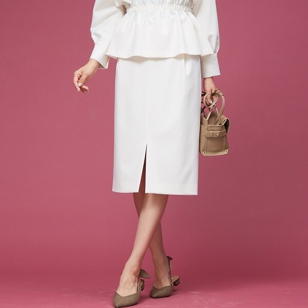 ルージュ・ヴィフ ラクレ（Rouge vif la cle）/ウールライクタイトスカート