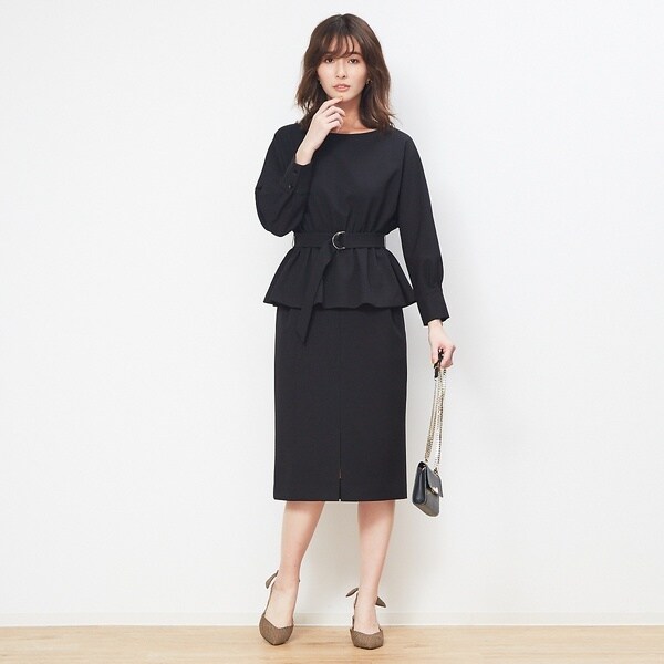 ルージュ・ヴィフ ラクレ（Rouge vif la cle）/ウールライクタイトスカート