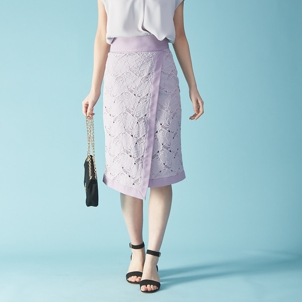 ルージュ・ヴィフ ラクレ（Rouge vif la cle）/レースラップタイトスカート