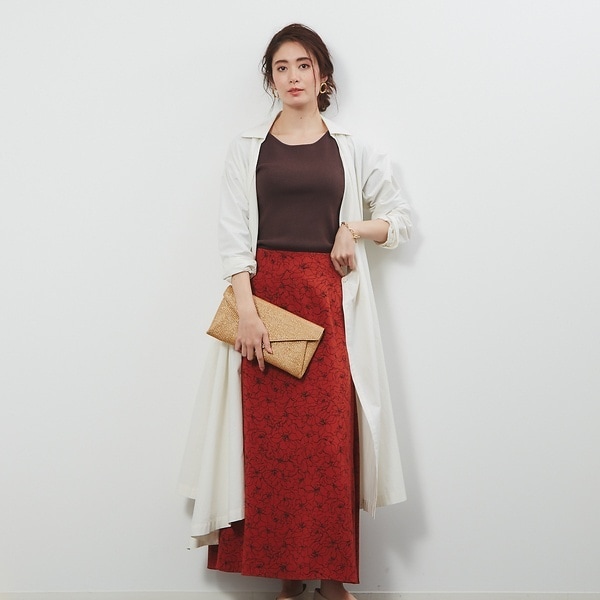 ルージュ・ヴィフ ラクレ（Rouge vif la cle）/ウエストリボンアシメトリーコート