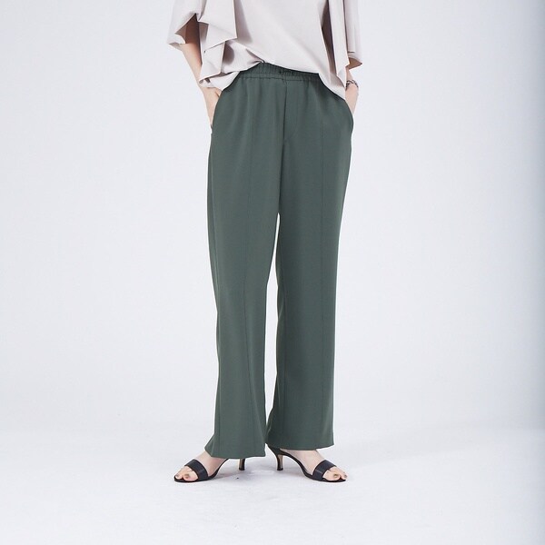 カリテ（qualite）/バックスリットドロストパンツ