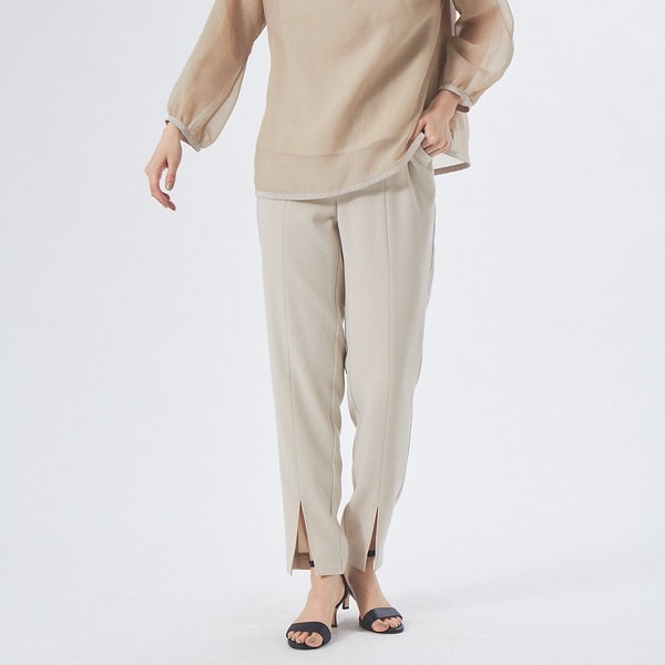 カリテ（qualite）/【セットアップ対応】スリムテーパードスリットパンツ