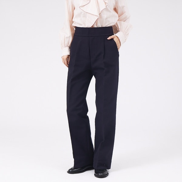 カリテ（qualite）/コットン2重織ストレートパンツ