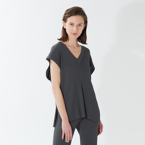 カリテ（qualite）/《セットアップ対応》2WAYリブニットベスト