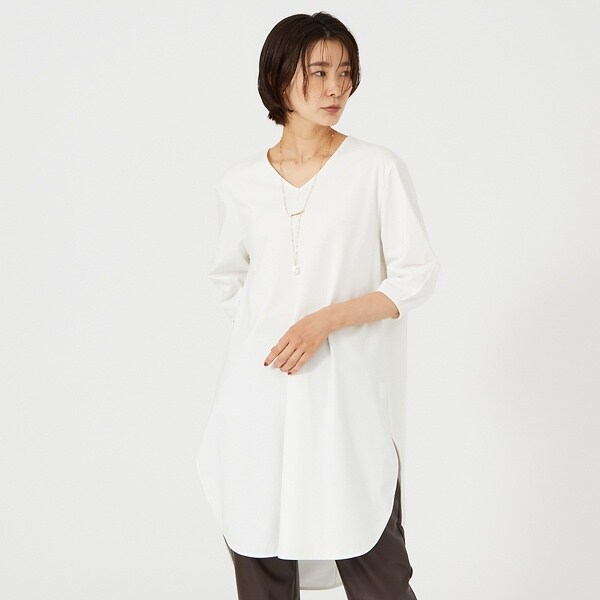 カリテ（qualite）/ロングチュニックカットソー