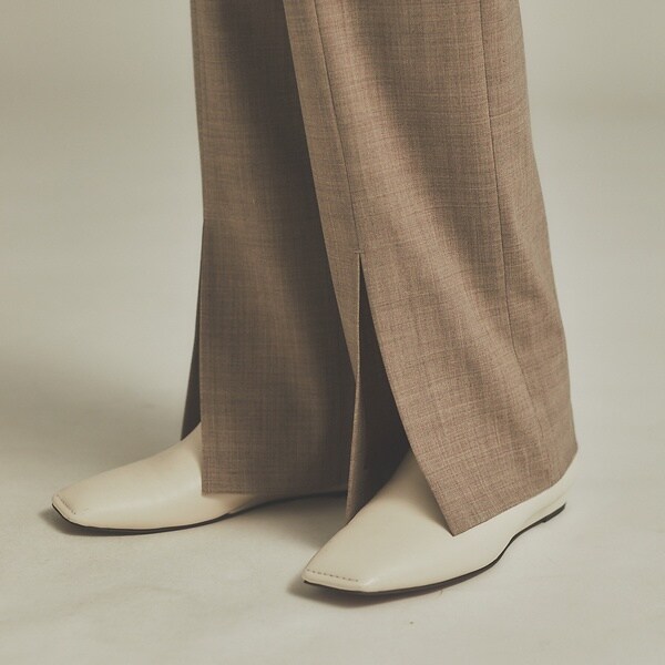 カリテ（qualite）/《セットアップ対応》ウールトロスリットパンツ