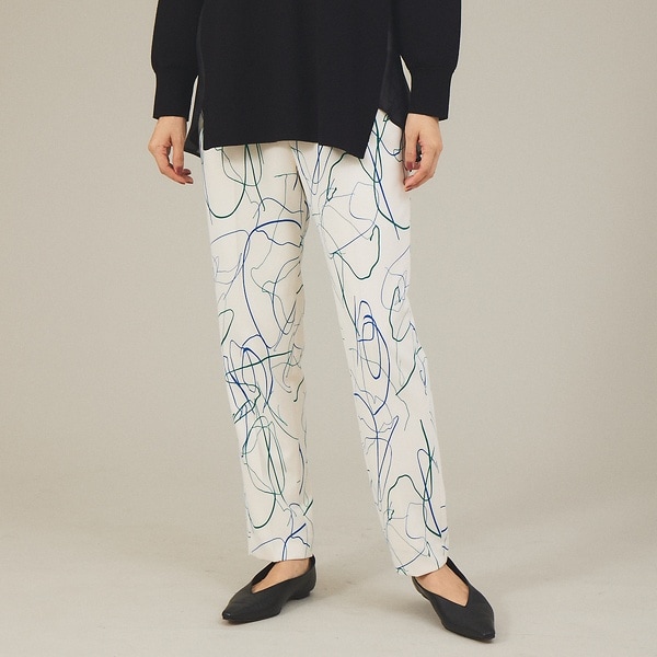 カリテ（qualite）/《セットアップ対応》ドローイングハイウエストテーパードパンツ