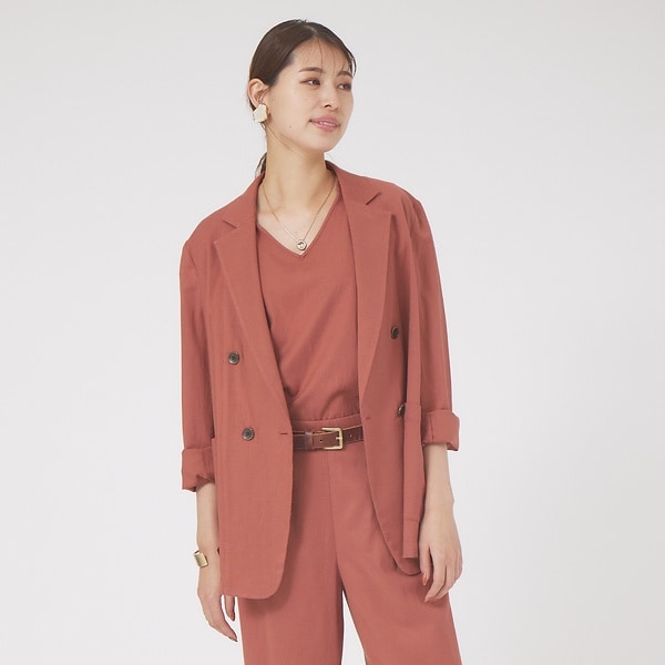 カリテ（qualite）/《セットアップ対応》ブライトリネンダブルジャケット