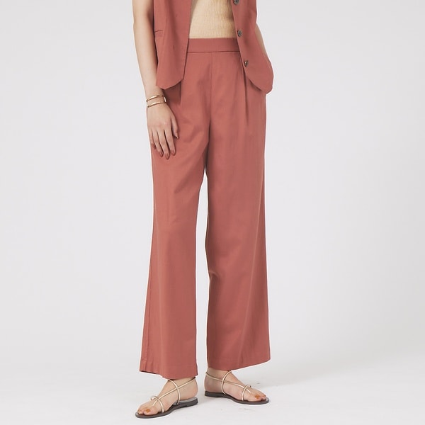 カリテ（qualite）/《セットアップ対応》ブライトリネンワイドパンツ