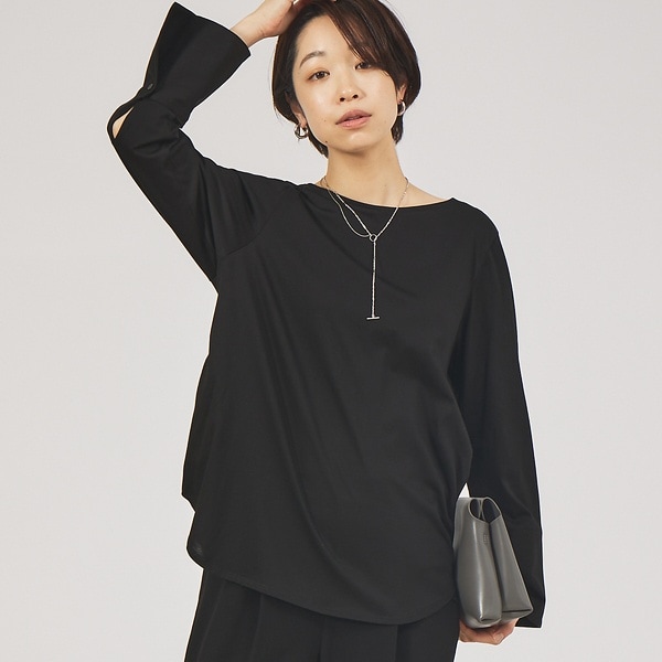 カリテ（qualite）/カフスフレアカットソー