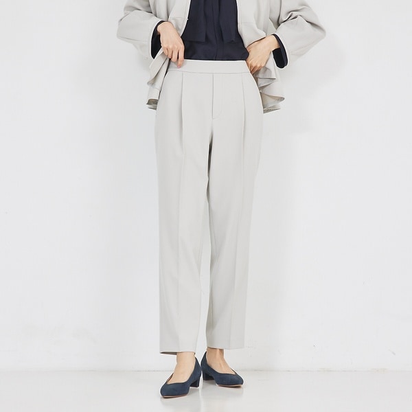 カリテ（qualite）/【セットアップ対応】タックテーパードパンツ