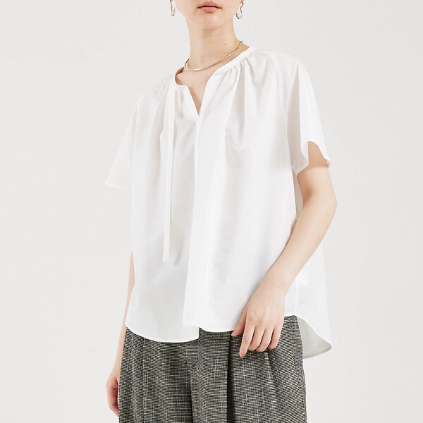 カリテ（qualite）/トリアセコットンギャザーブラウス