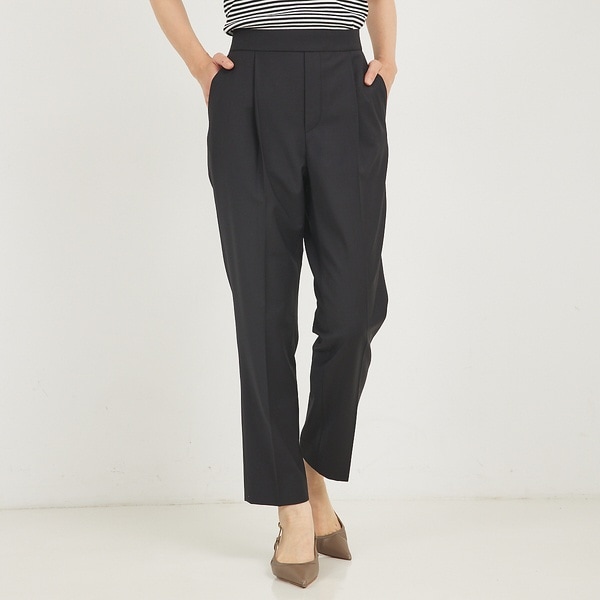 カリテ（qualite）/ウールトロセンタープレスパンツ