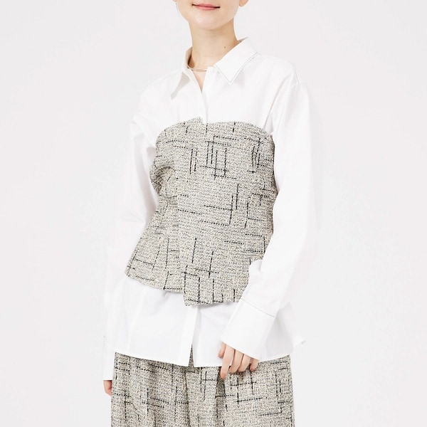 カリテ（qualite）/【セットアップ対応可能】ツイードビスチェ