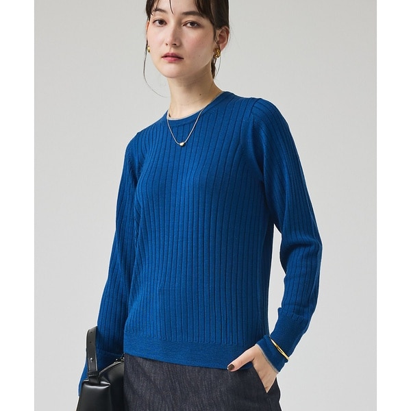 カリテ（qualite）/レイヤードワイドリブニット