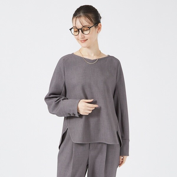 カリテ（qualite）/【セットアップ対応】ダブルクロスブラウス