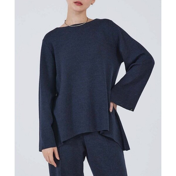 カリテ（qualite）/【セットアップ対応】ドレープハイゲージニット