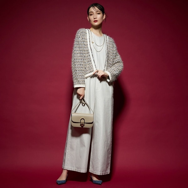 カリテ（qualite）/ラメデニムオールインワン