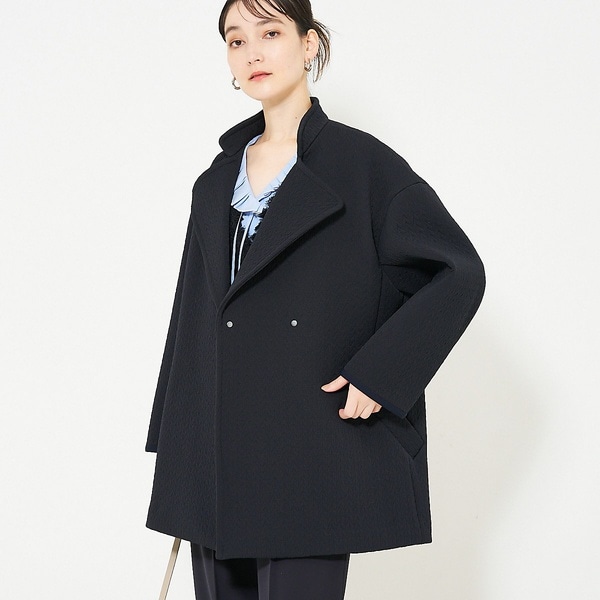 カリテ（qualite）/ヘリンボンジャガードコート