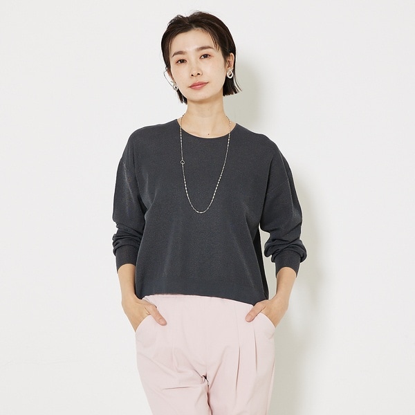 カリテ（qualite）/コットンナイロンハイゲージニット