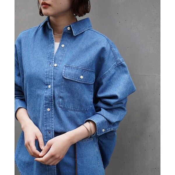 カリテ（qualite）/ミドルオンスデニムシャツ