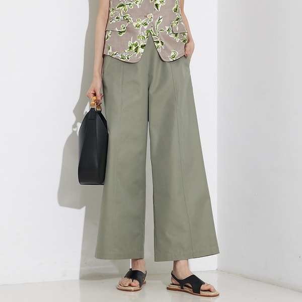 カリテ（qualite）/撥水ツイルワイドパンツ