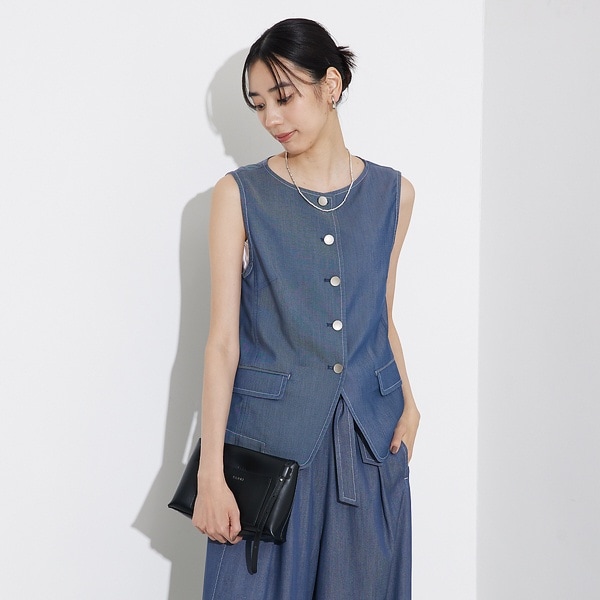 カリテ（qualite）/テンセルデニムノースリーブ