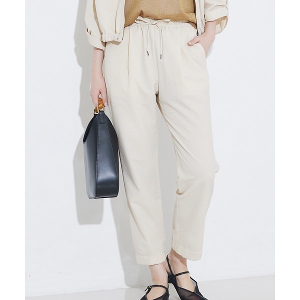 カリテ（qualite）/【接触冷感＆吸水速乾＆UV】シアサッカーテーパードパンツ /セットアップ対応