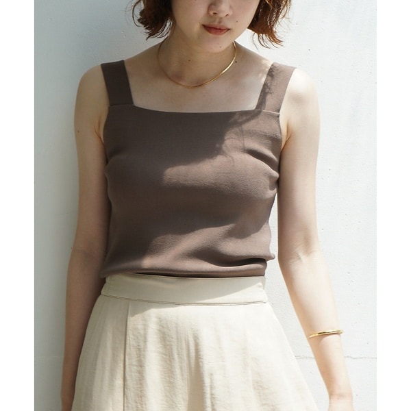 カリテ（qualite）/【セットアップ対応】接触冷感/レーヨンストレッチニットノースリーブ