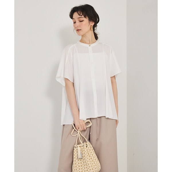 カリテ（qualite）/フレアーパネルブラウス