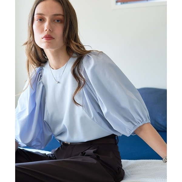 カリテ（qualite）/タフタスリーブプルオーバー