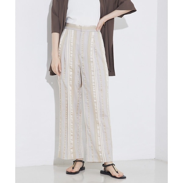 カリテ（qualite）/【セットアップ対応】キュプラストライプパンツ