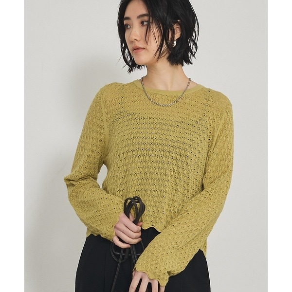 カリテ（qualite）/スカラップレースニット