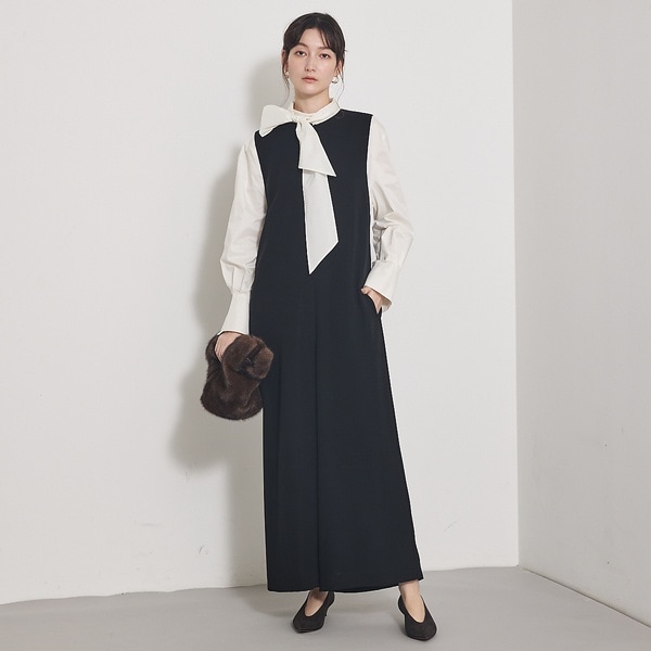 カリテ（qualite）/【オールシーズン大活躍】ダブルサテンオールインワン