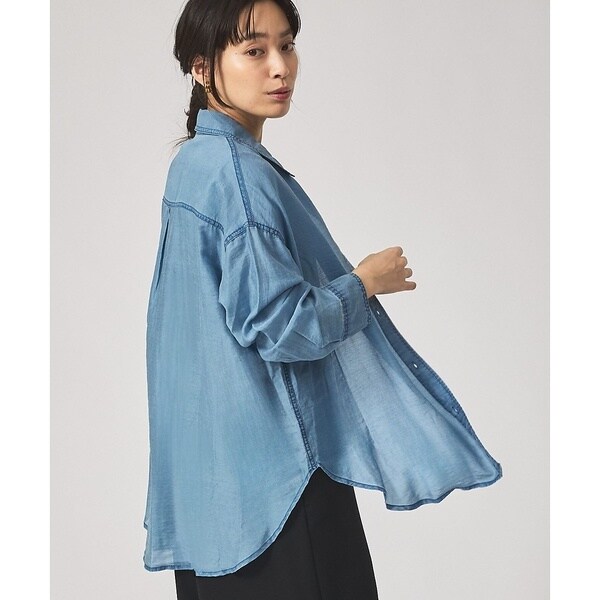 カリテ（qualite）/シアーデニムライクシャツ
