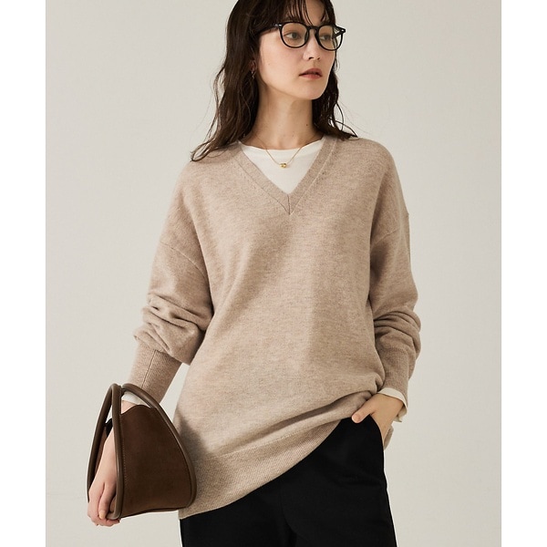 カリテ（qualite）/ウールVネックプルオーバー