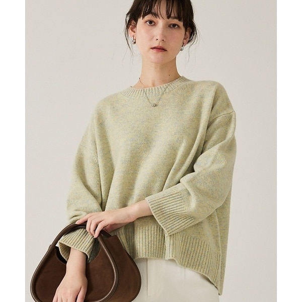 カリテ（qualite）/カラーミックスクルーネックニット