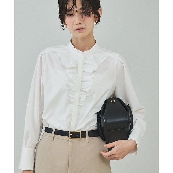 カリテ（qualite）/フロントラッフルブラウス【予約】