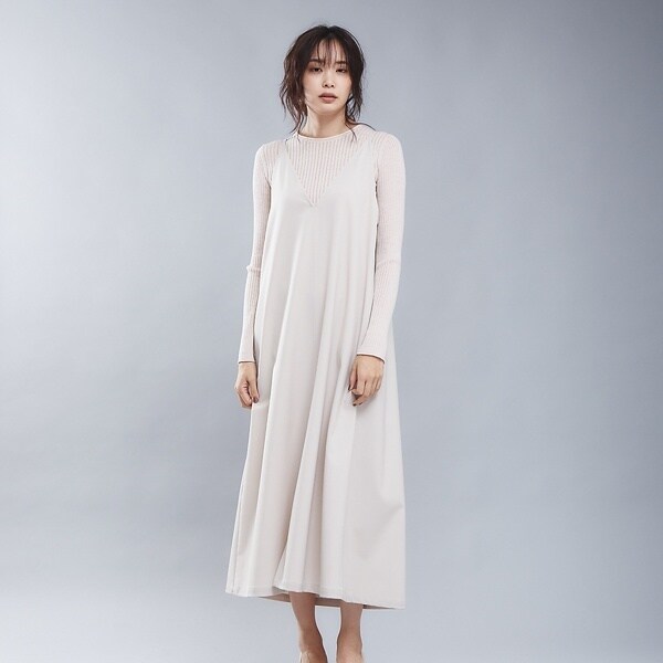 カリテ（qualite）/ウールギャバ2WAYワンピース