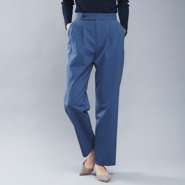 カリテ（qualite）/ウールギャバ2タックパンツ