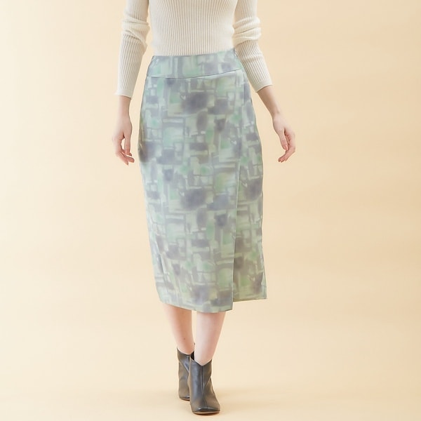 カリテ（qualite）/タイダイサテンタイトスカートパンツ