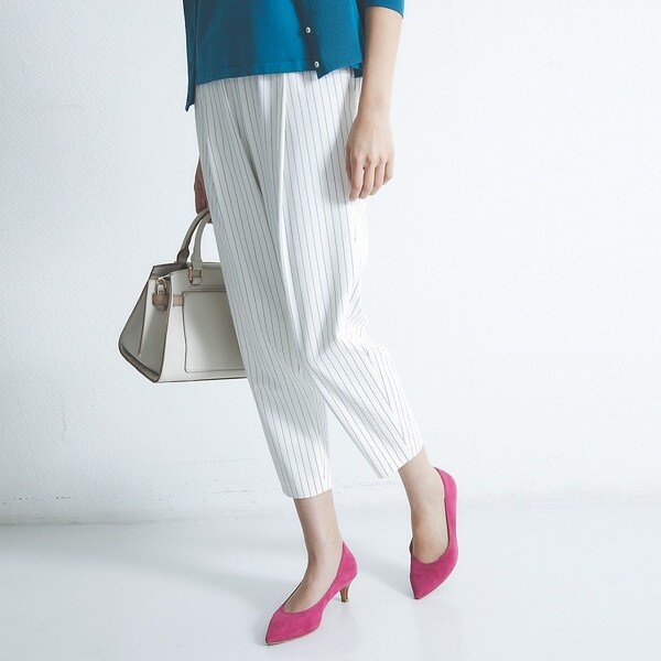 カリテ（qualite）/ワンタックストライプ2WAYストレッチパンツ