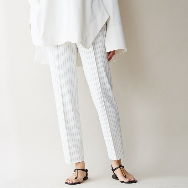 カリテ（qualite）/ストライプ2WAYストレッチシガレットパンツ