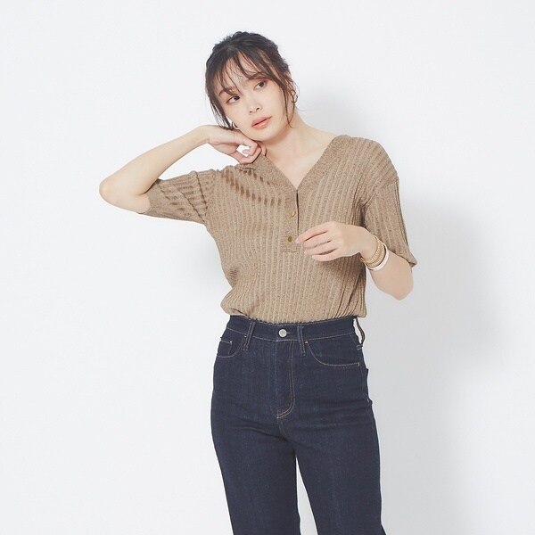 カリテ（qualite）/2WAY Vネックアシメニット