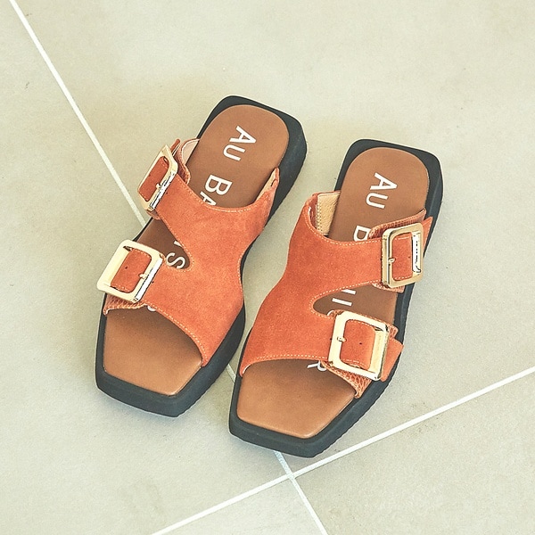 オゥ バニスター（Au BANNISTER）/ダブルベルト ボリュームソールサンダル