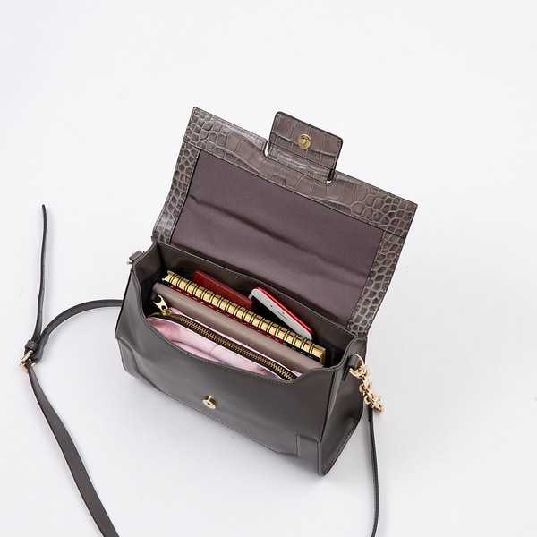 インターステイプル（interstaple）/Abby/クロコフラップミニショルダー