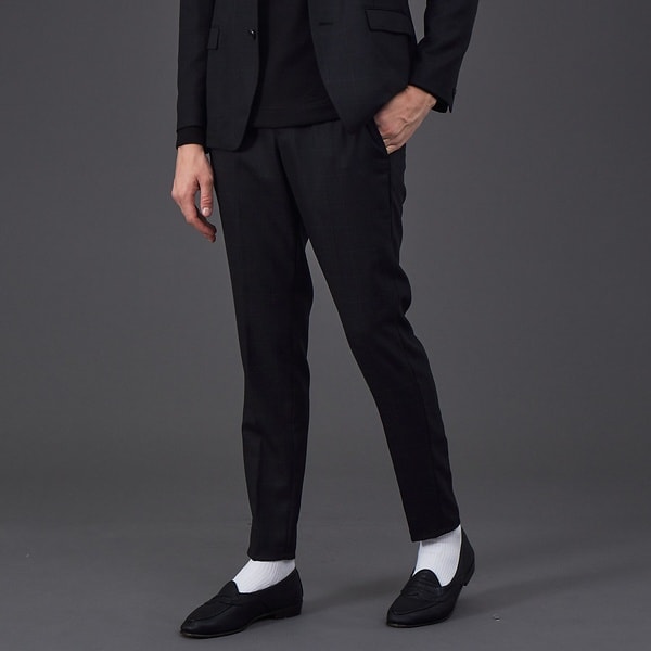 5351プール・オム（5351POUR LES HOMMES）/【セットアップ対応】シャンブレーチェックスリムテーパード パンツ